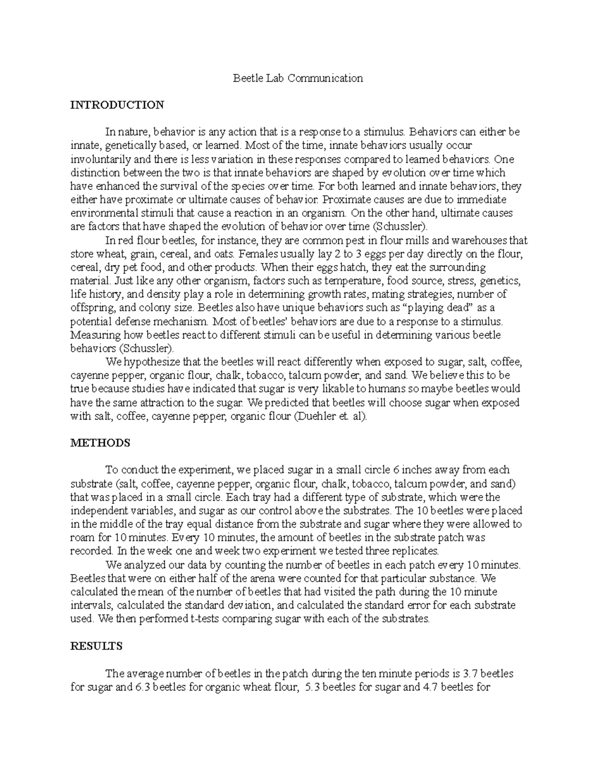 Beetle Lab Com w: Graphs new - Beetle Lab Communication INTRODUCTION In ...