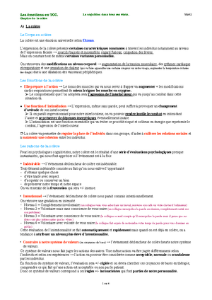 Chapitre 1 - introduction - Les émotions en TCC. Chapitre 1 ...