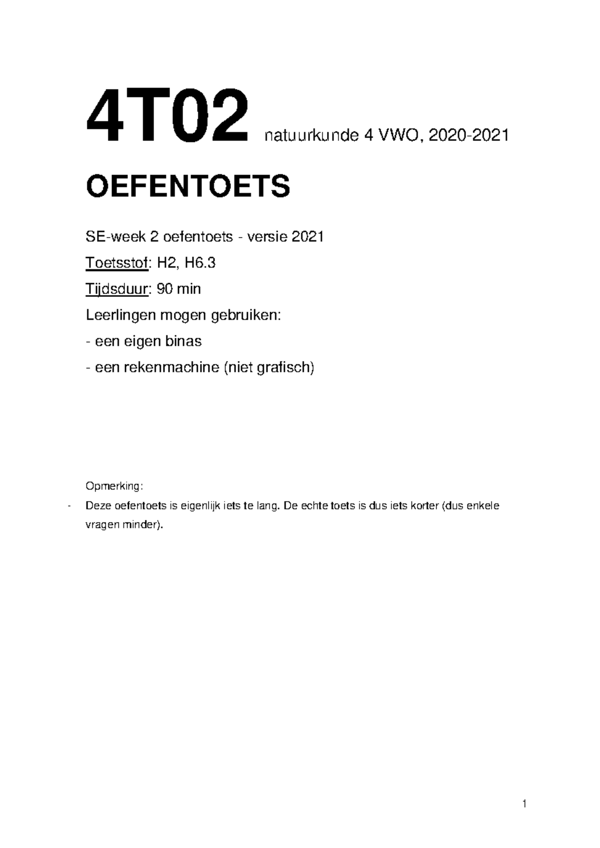 4v 4T02 H2 H6.3 Oefentoets - 4T02 natuurkunde 4 VWO, 2020- 2021 ...