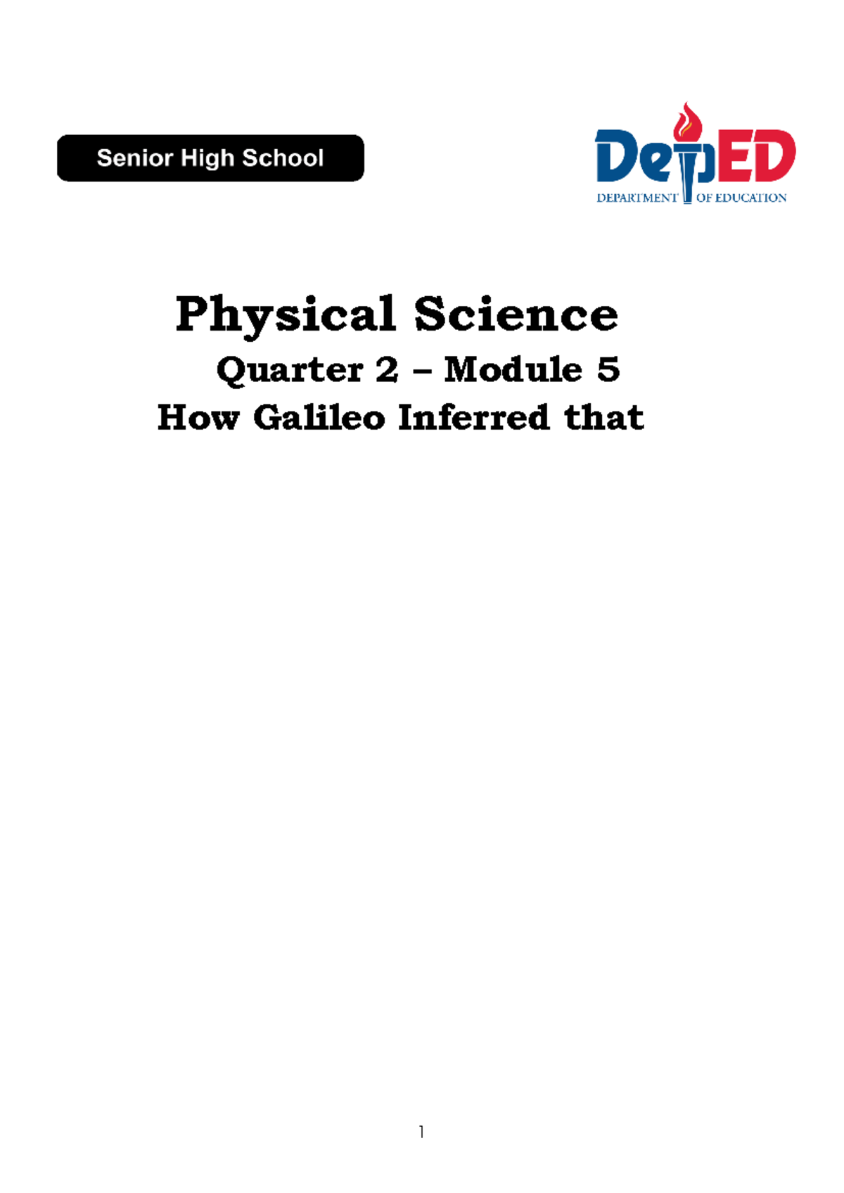 Physical Science Module 5 - Physical Science Quarter 2 – Module 5 How ...