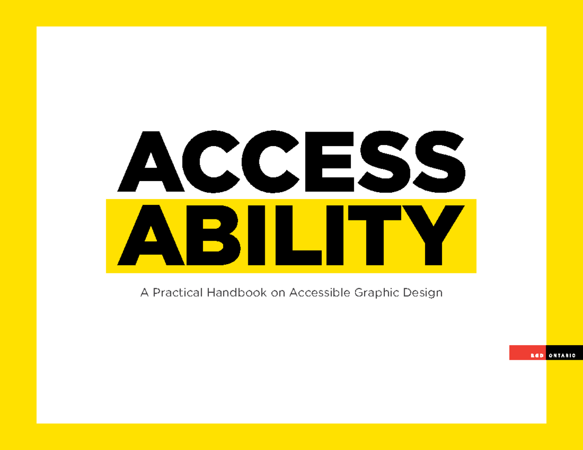RGD Access Ability Handbook 1 - A Practical Handbook on Accessible ...