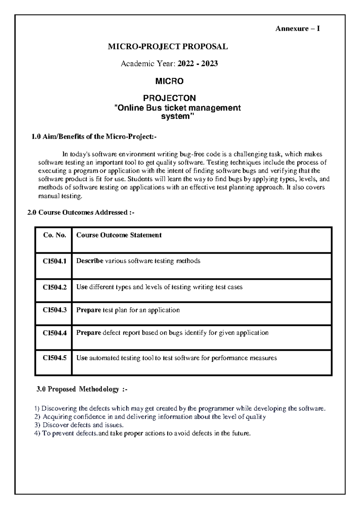 STG proposal - sdjicjidjcidic1 - Annexure – I MICRO-PROJECT PROPOSAL ...