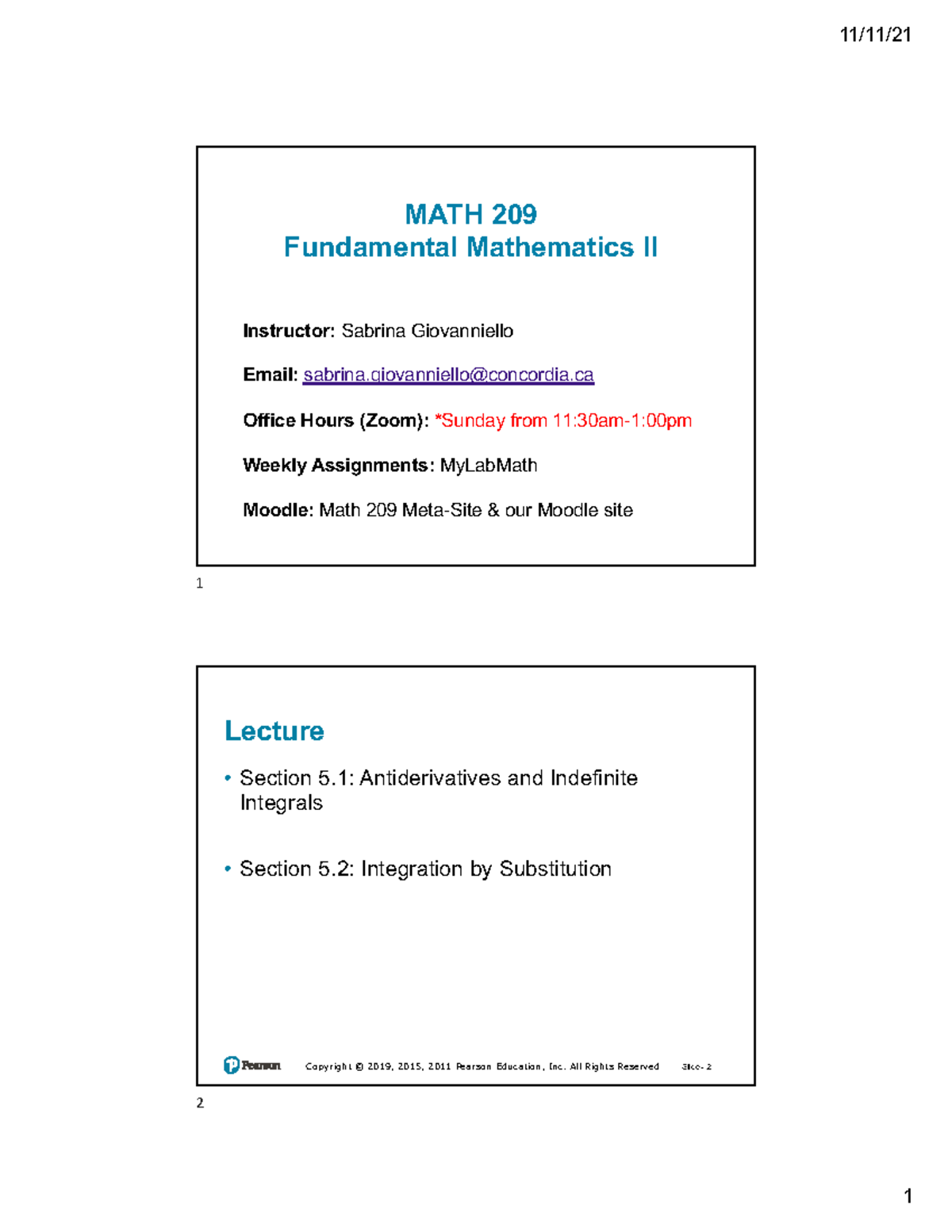 Math209, Calculus 1 notes Fall 2021 - MATH 209 Fundamental Mathematics ...