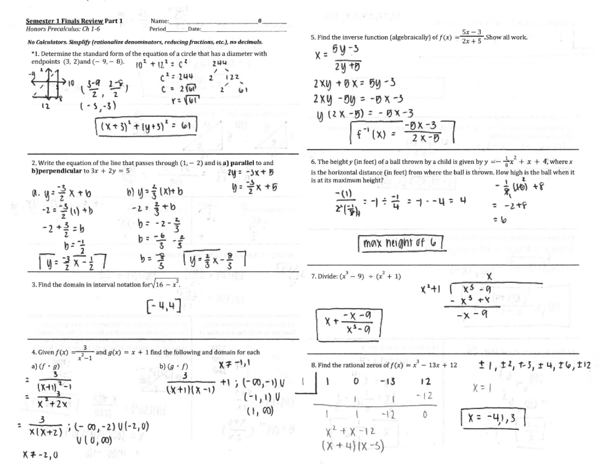 Semester 1 Finals Review - Studocu