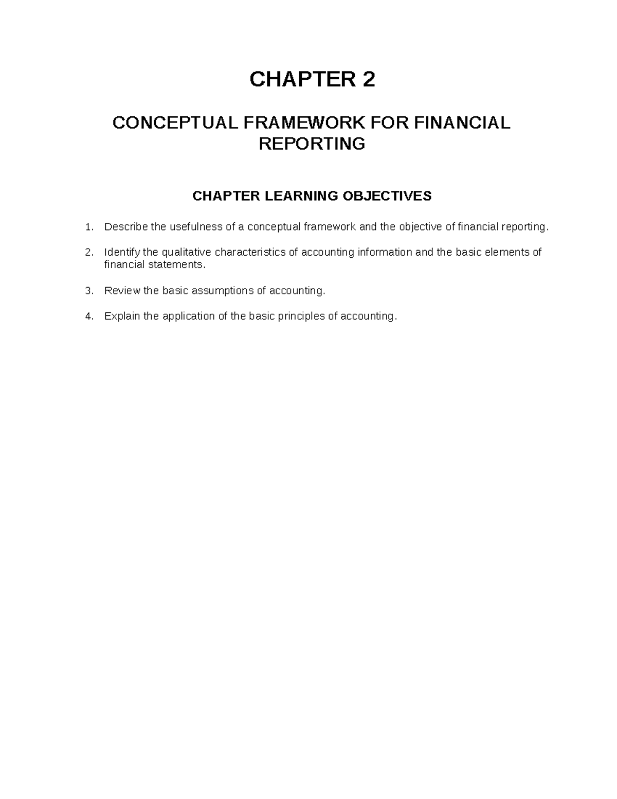 Kieso IFRS4 TB ch02 - Textbank solution - CHAPTER 2 CONCEPTUAL FRAMEWORK FOR FINANCIAL REPORTING ...