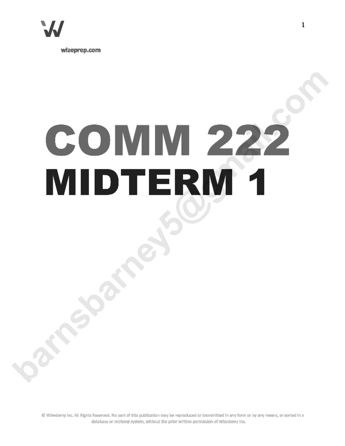 Wizeprep term test 1-5 - Wize prep detailed notes and summary for ...