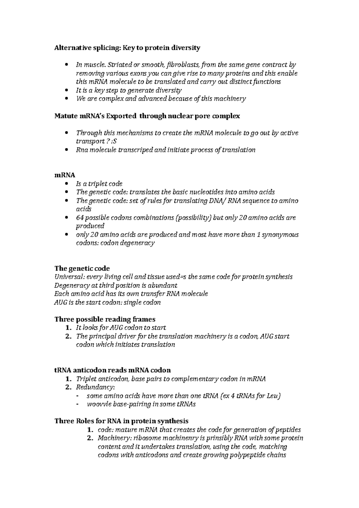 Alternative splicing lecture 4 molecular biology notes - Alternative ...