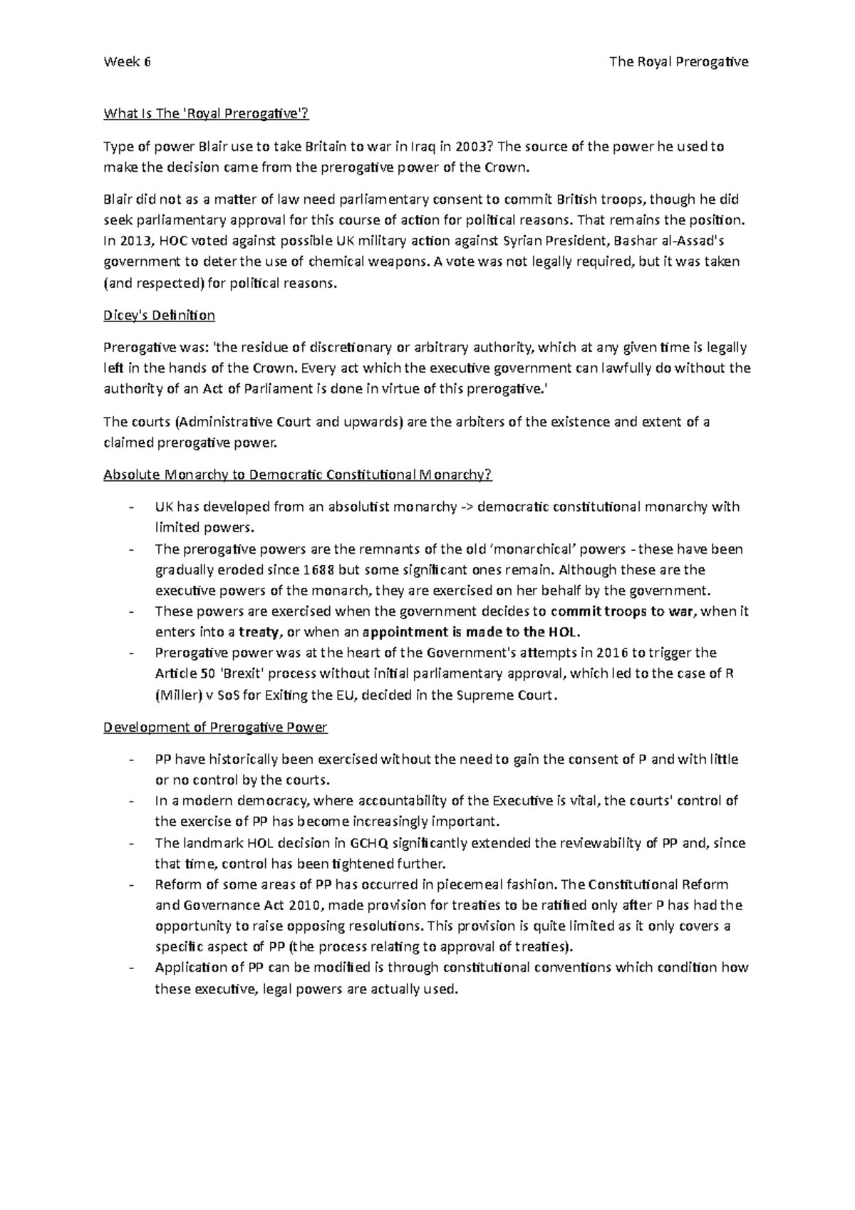 Royal Prerogative - What Is The 'Royal Prerogaive'? Type of power Blair ...