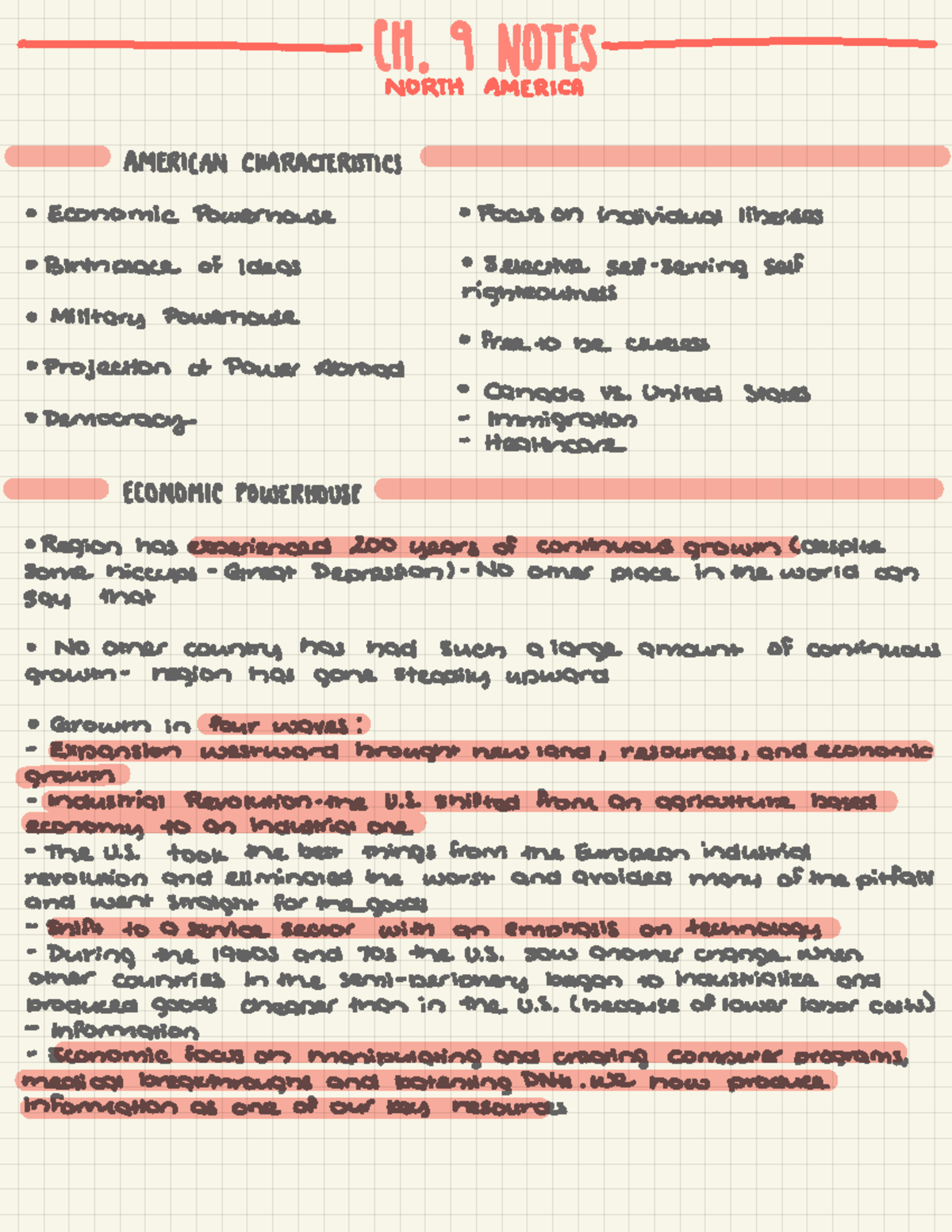 Geography Ch. 9 Notes pt. 2 - Clt . 9 NOTES NORTH AMERICA AMERICAN ...
