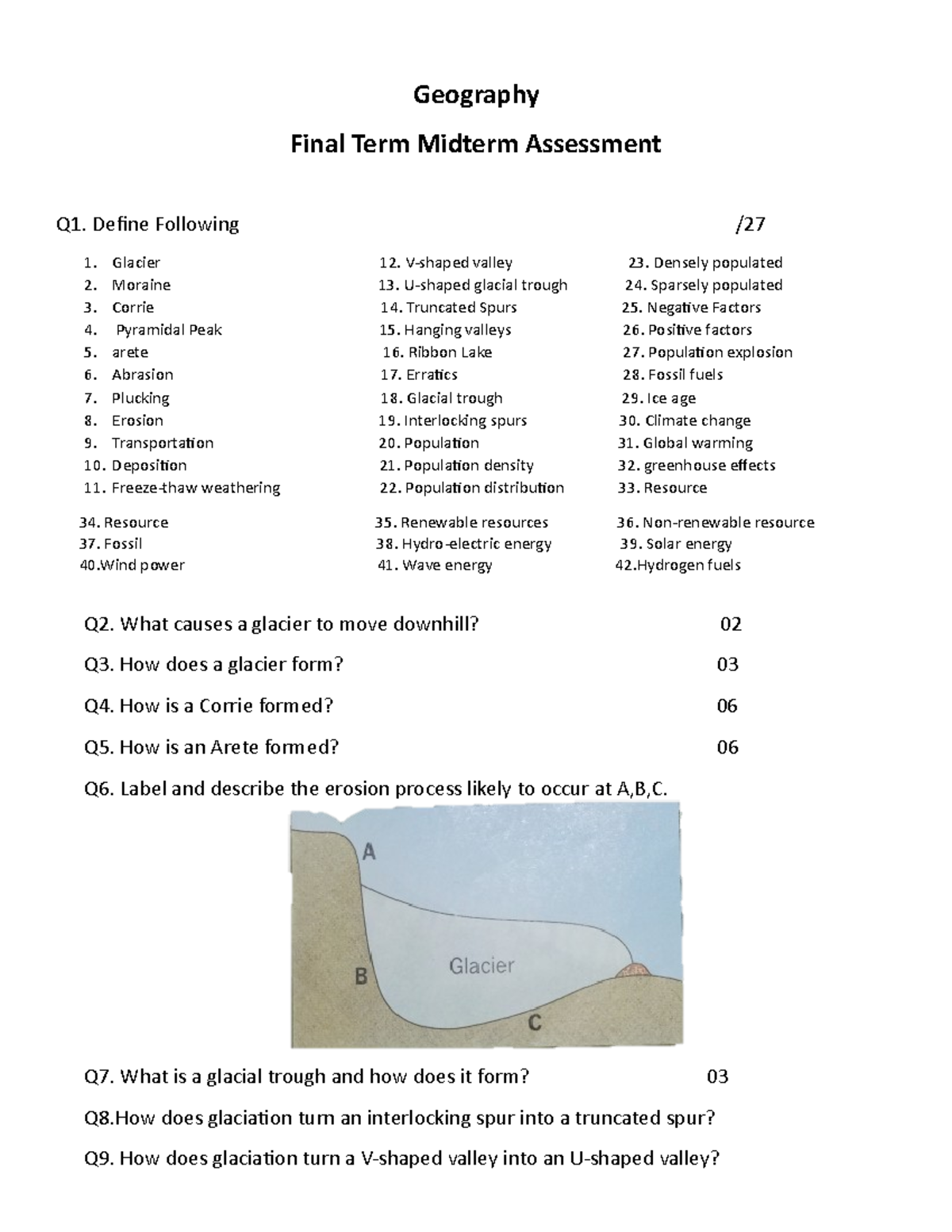 Sample mid paper - for grade 8 learners all across the world ...