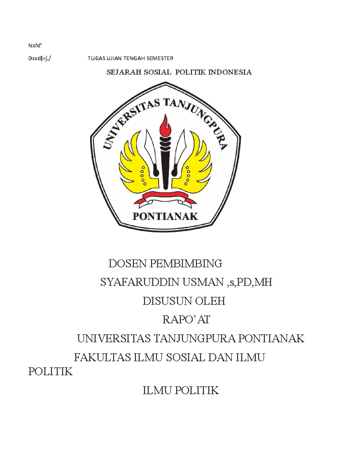 UTS SSPI - uts sspi - Nxfd’ Dsxd[=j./ TUGAS UJIAN TENGAH SEMESTER ...