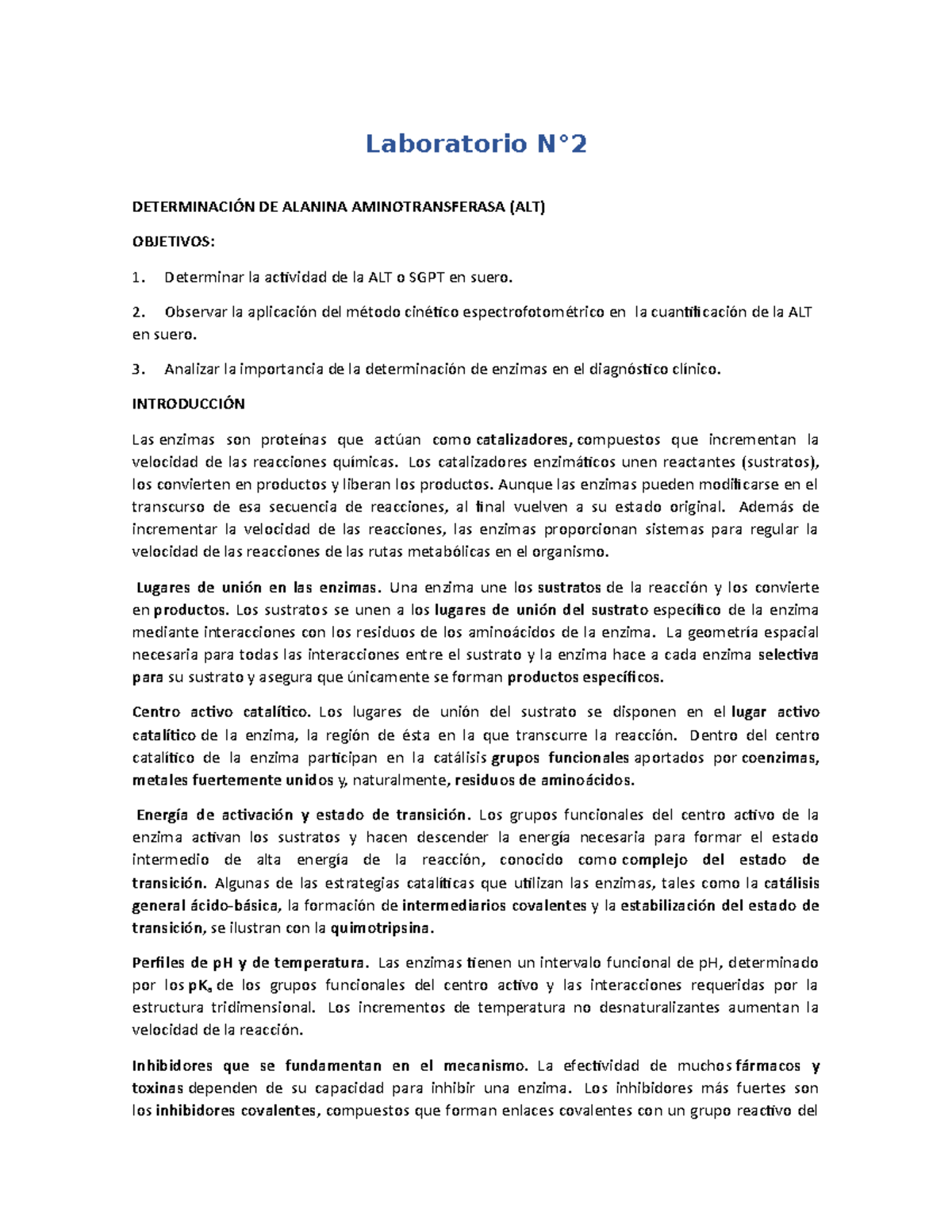 Laboratorio N2 - .................... - Laboratorio N° DETERMINACIÓN DE ...