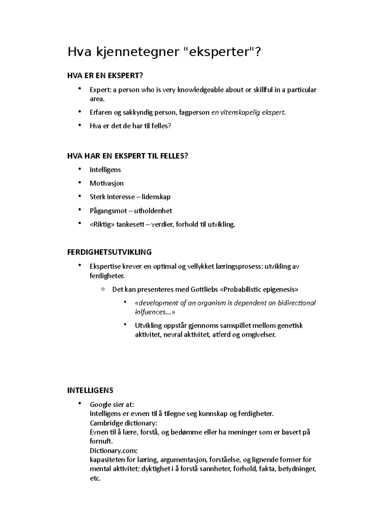 Hva kjennetegner eksperter - Hva kjennetegner "eksperter"? HVA ER EN ...