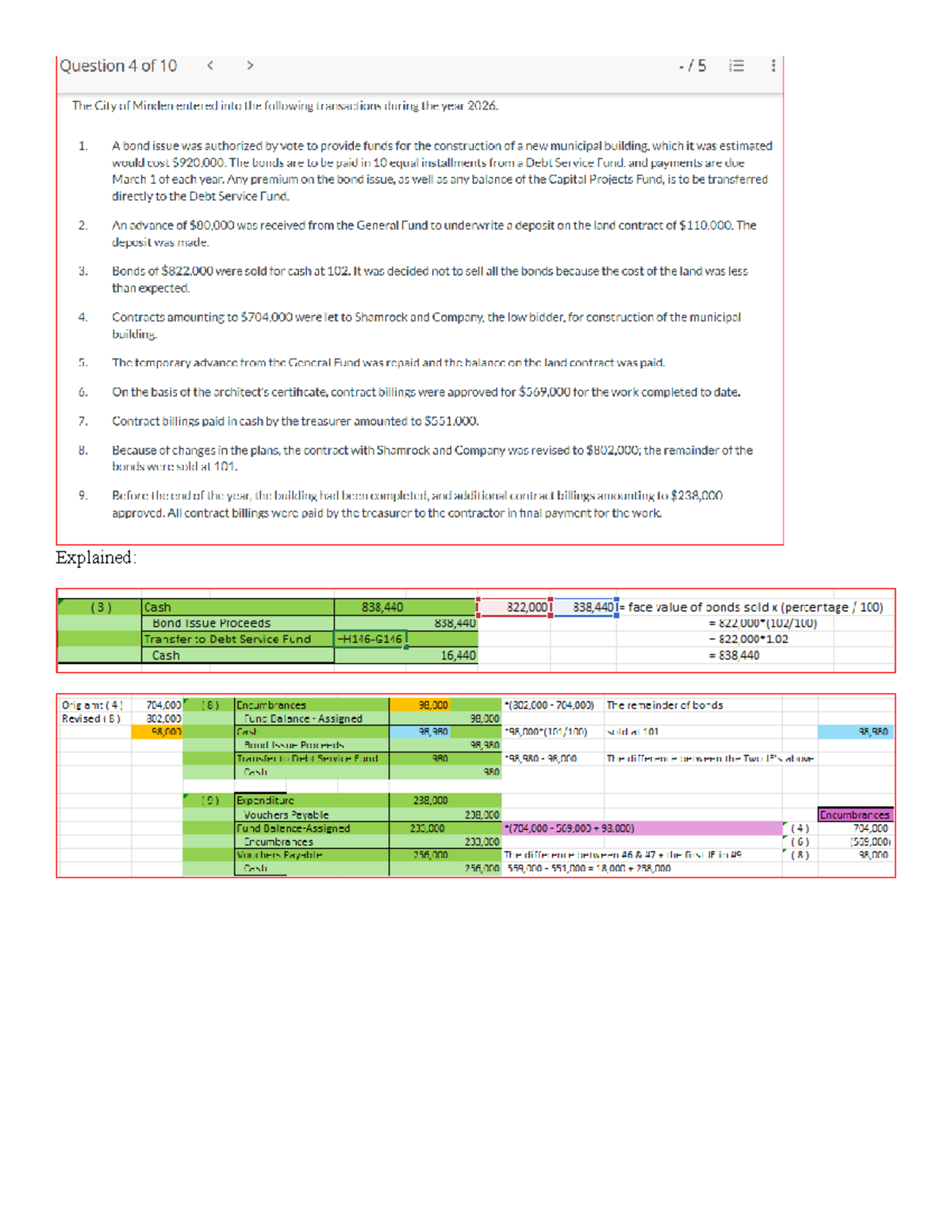 Module 6 Problem Set Q4 - Question 4 of 10 The City of Minden entered ...