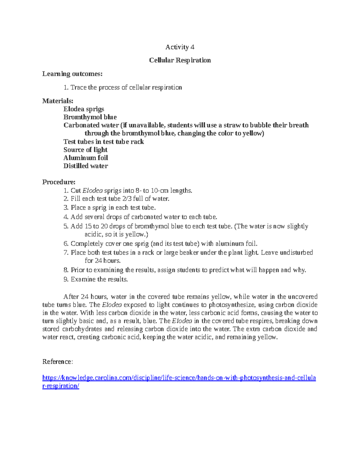 Genphys Laboratory Activities - Activity 4 Cellular Respiration ...