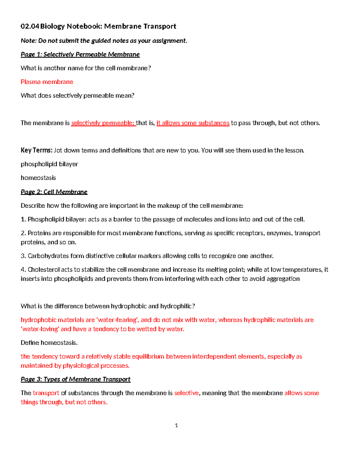 02 04 membrane transport - 02 Biology Notebook: Membrane Transport Note ...