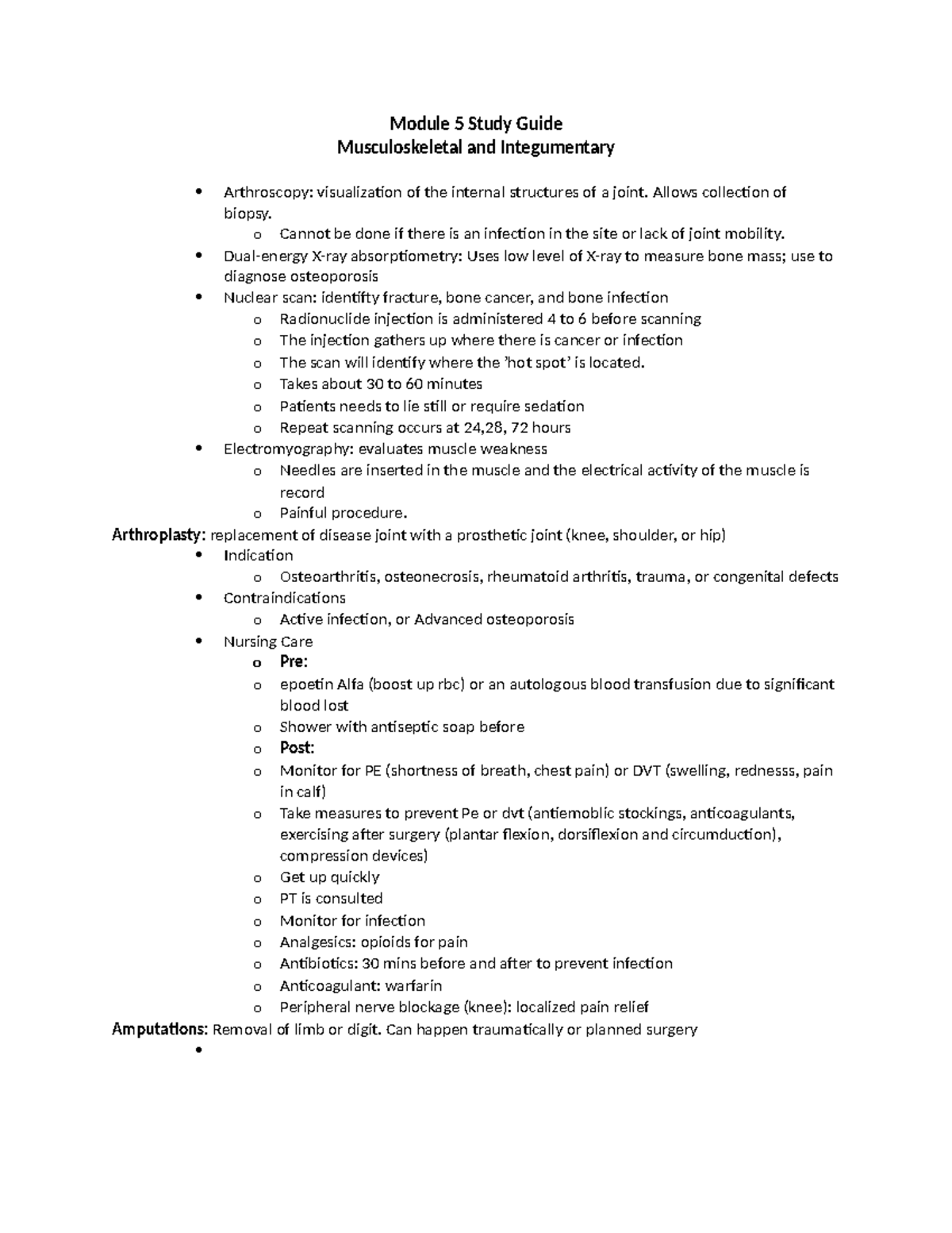 Module 5 Notes - Pediatric nursing - Module 5 Study Guide ...