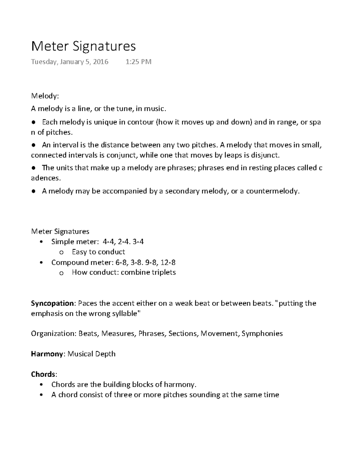 Meter Signatures - Music 101, Dr. Brown - Meter Signatures Tuesday ...