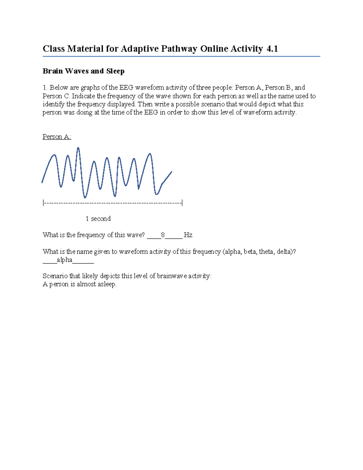 Classifying EEG waveforms 7 - Class Material for Adaptive Pathway ...