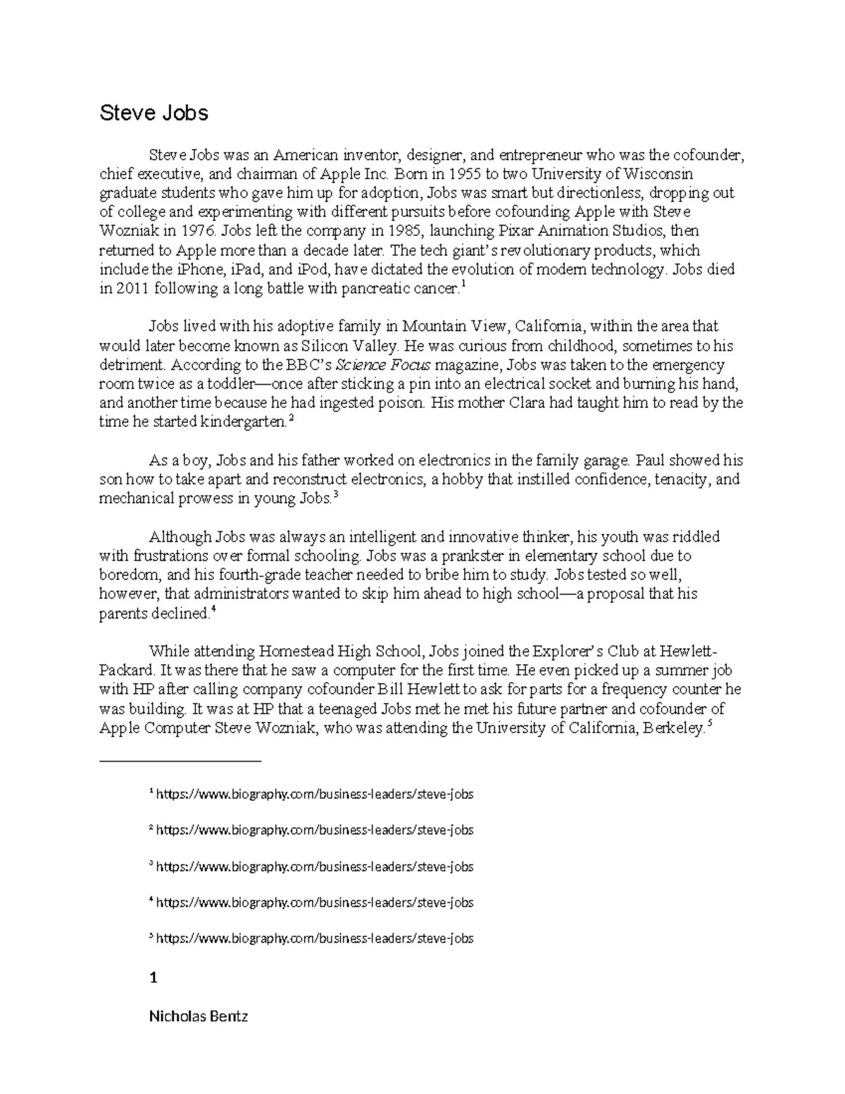 Word lab number 2 - Steve Jobs Steve Jobs was an American inventor ...