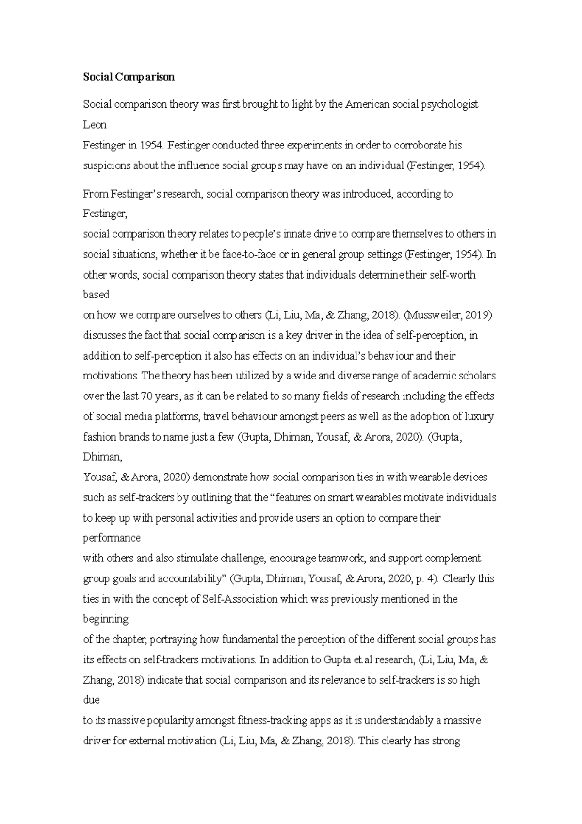 Social Comparison - Social Comparison Social comparison theory was ...