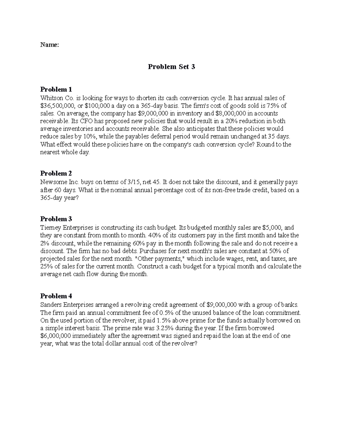 Problem Set 4 - MARK6310 - UTRGV - Studocu