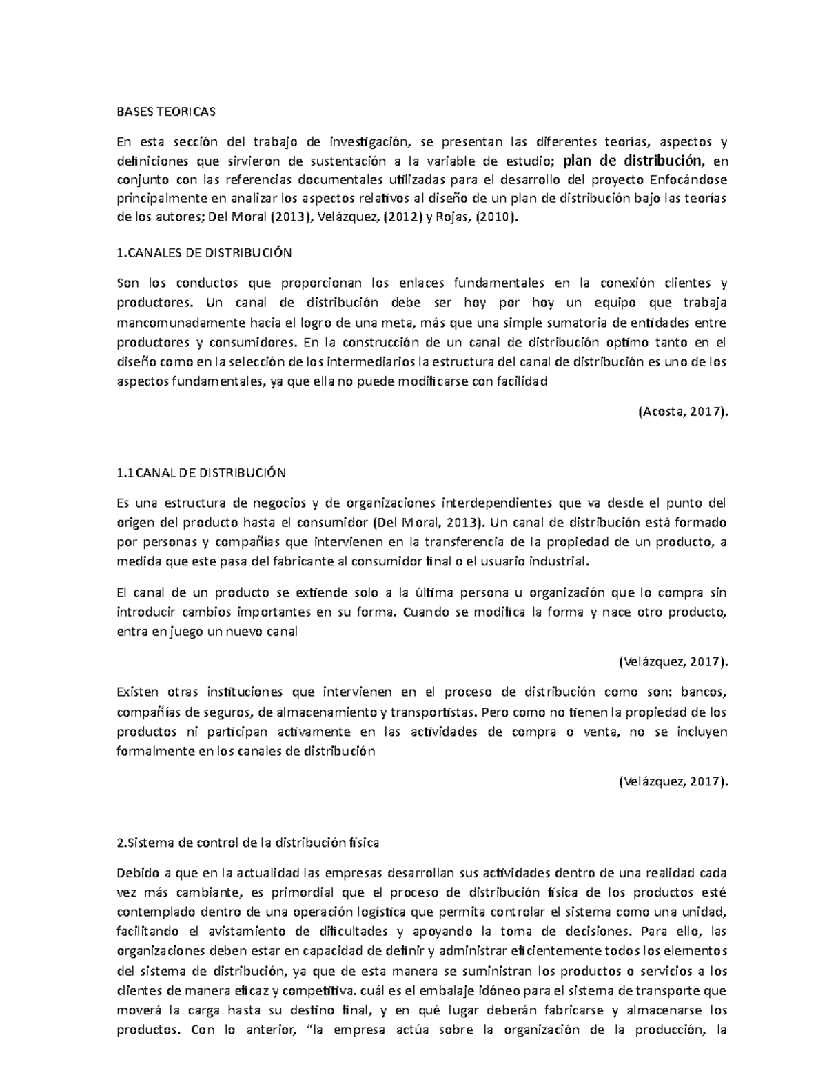 Bases Teoricas - Proyecto - BASES TEORICAS En esta sección del trabajo ...