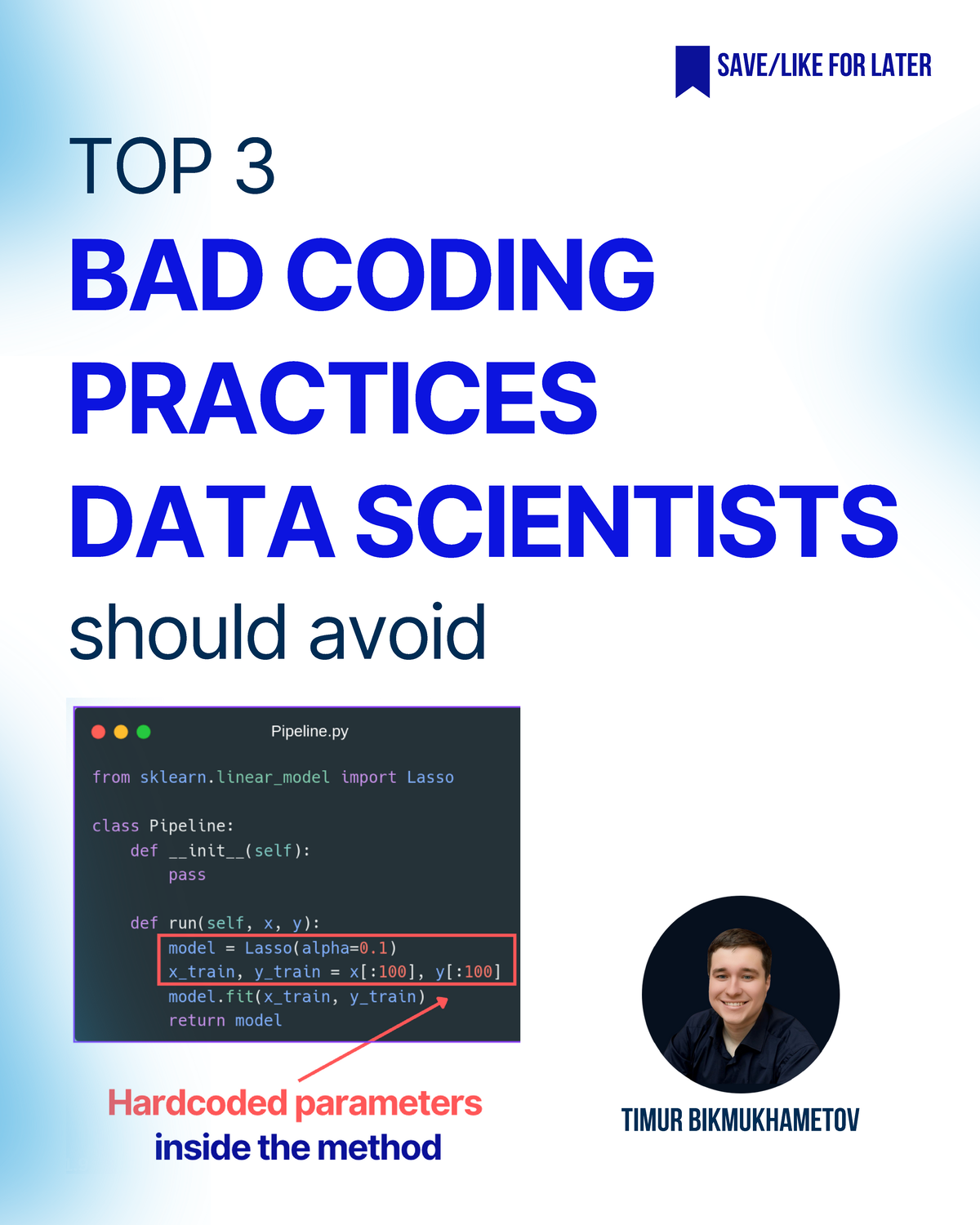 1729761654767 - aasfjbalfb - TOP 3 BAD CODING PRACTICES DATA SCIENTISTS should avoid TIMUR - Studocu