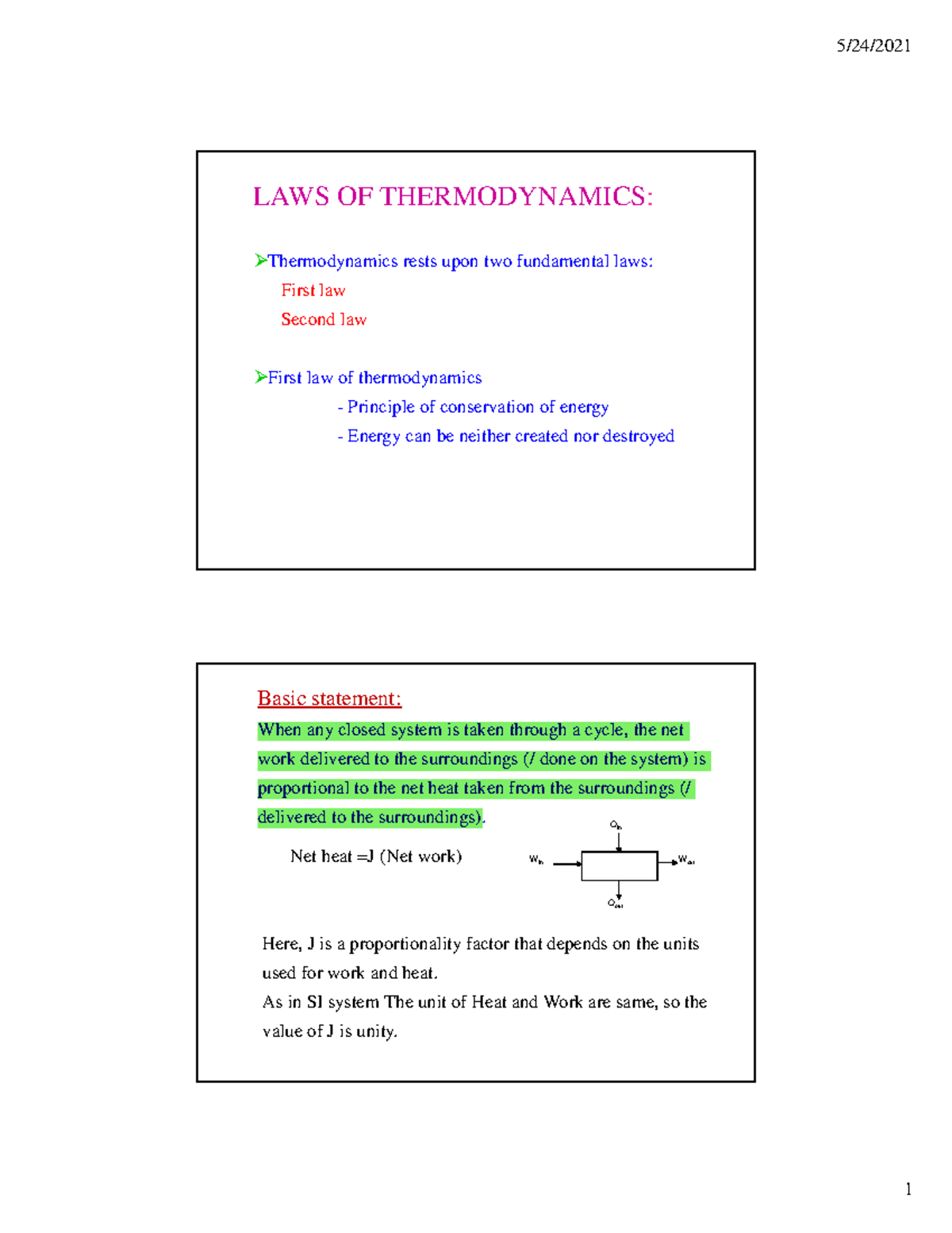 Law of Thermodynamics lecture 3 - LAWS OF THERMODYNAMICS ...
