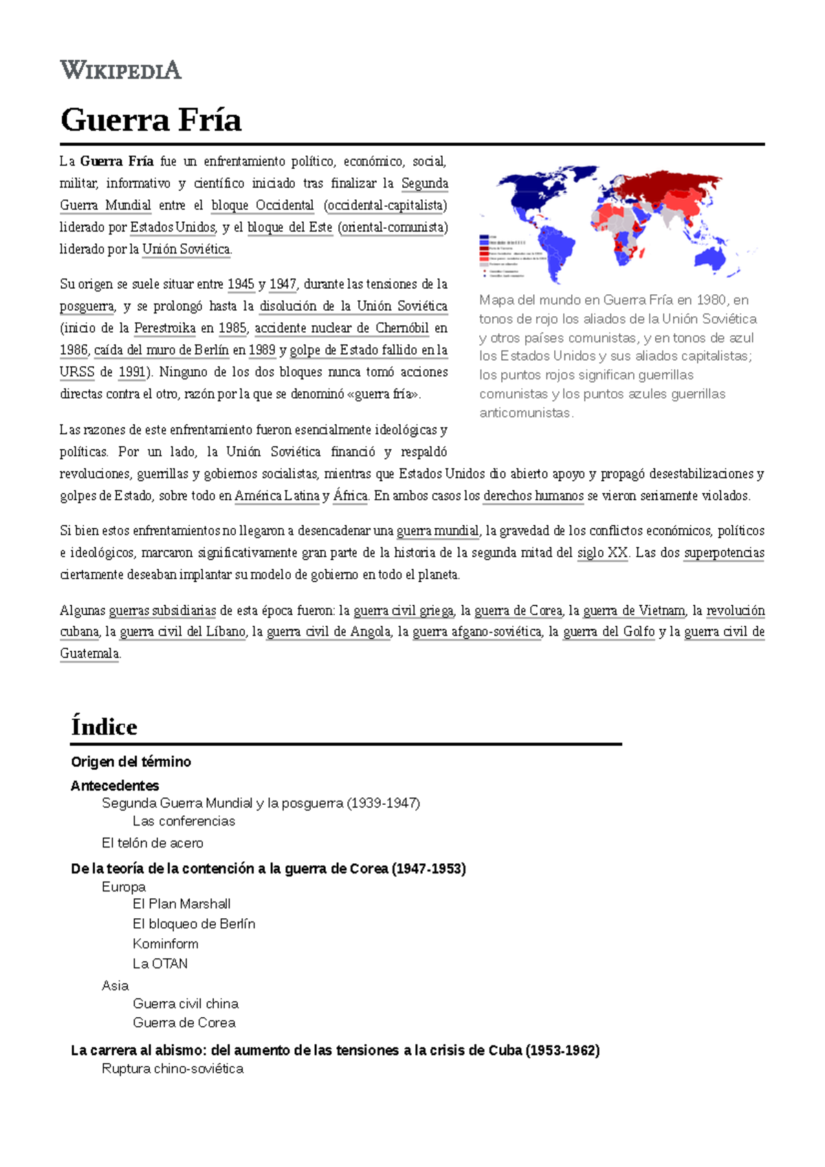 U5 pp 123 guerra fria - todo es bueno - Guerra Fría La Guerra Fría fue ...