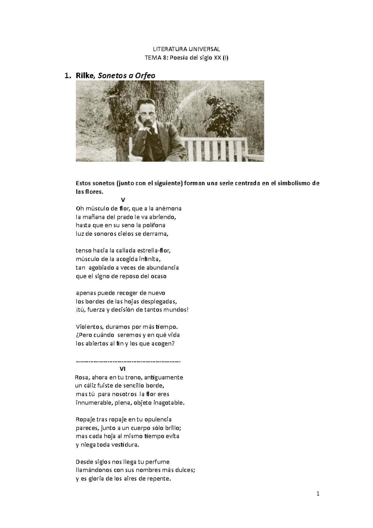 Poesía del siglo XX (I) - ... - LITERATURA UNIVERSAL TEMA 8: Poesía del ...