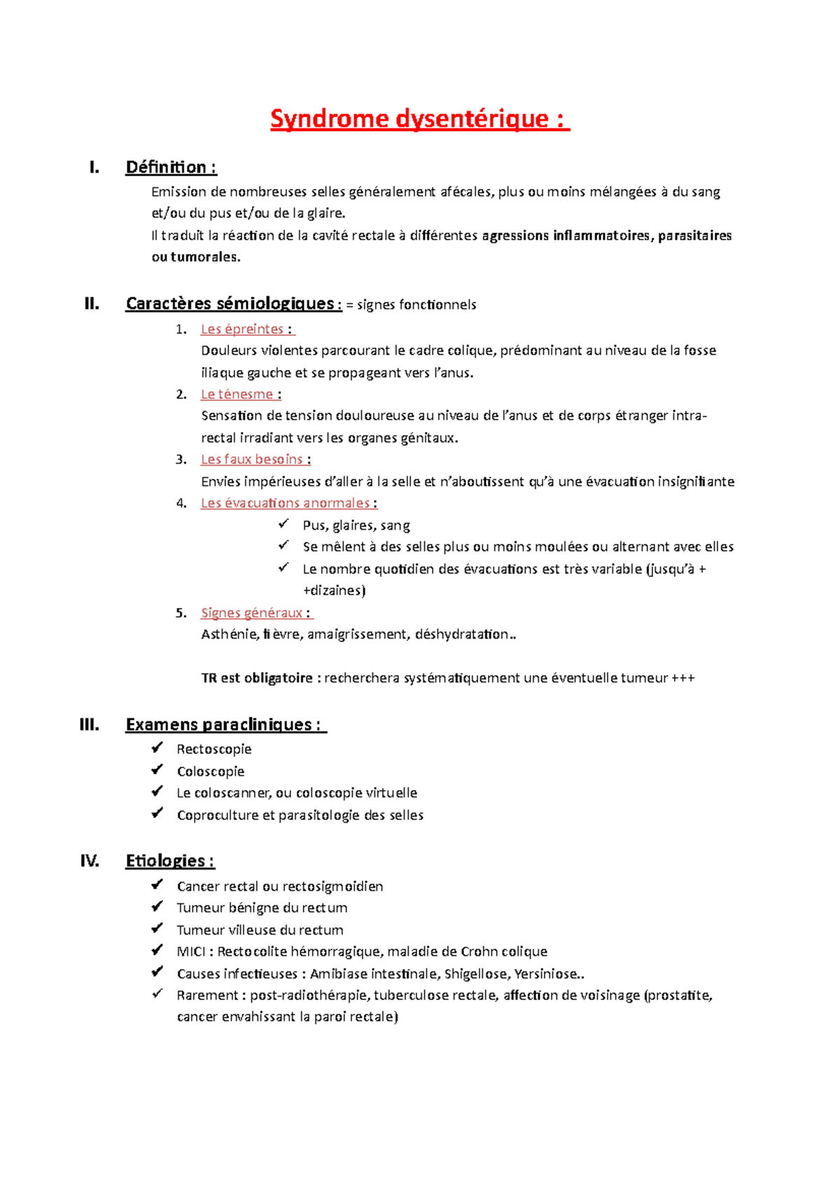 Syndrome-dysentérique - Définition : Emission de nombreuses selles ...