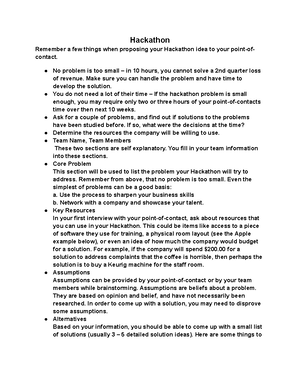 Four Stages of the Hackathon Cycle - During this module, you will use ...