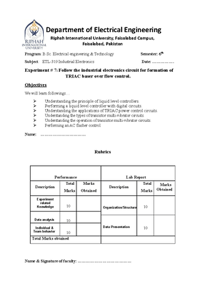 Exp no 2 - industrial electronic lab - Department of Electrical ...