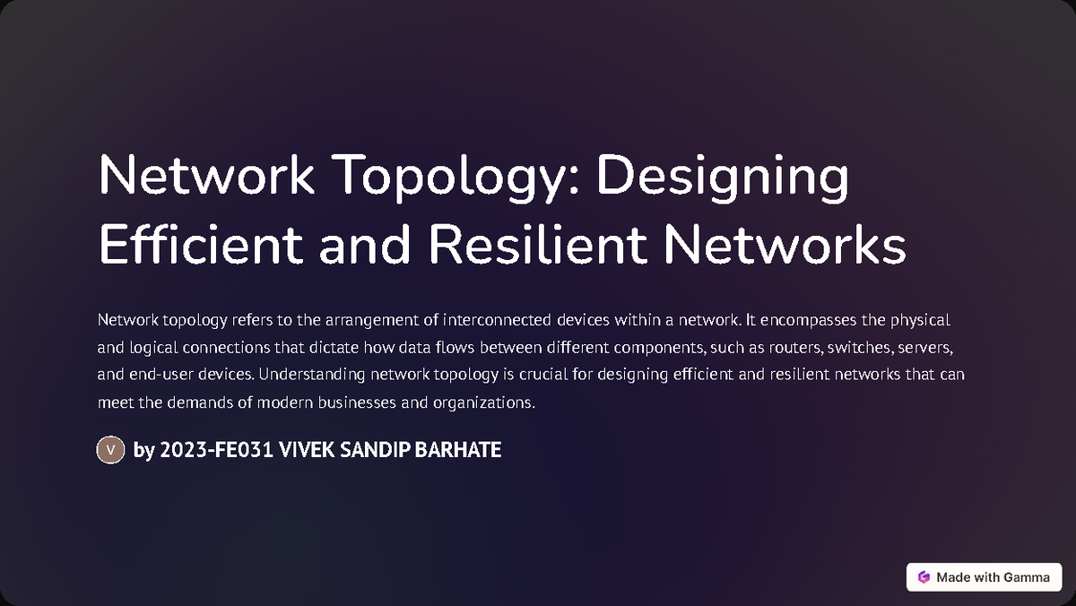 Untitled - Topology - Network Topology: Designing Efficient and ...