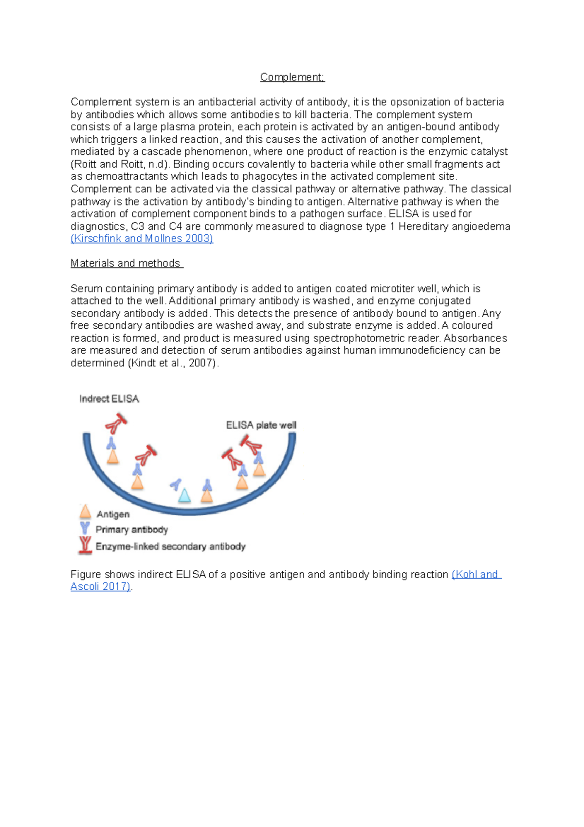 Complement notes - Complement; Complement system is an antibacterial ...