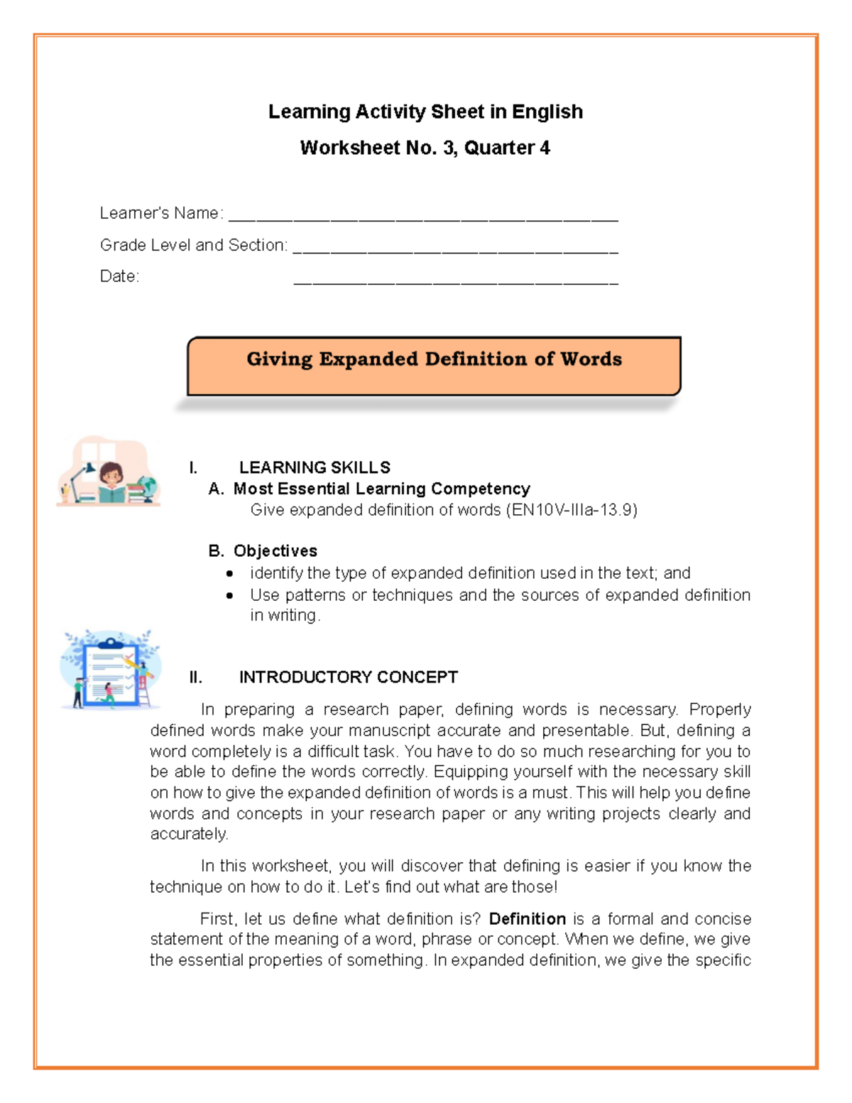 ENG 10 - Learning Activity Sheet (04-16-24) - Learning Activity Sheet ...