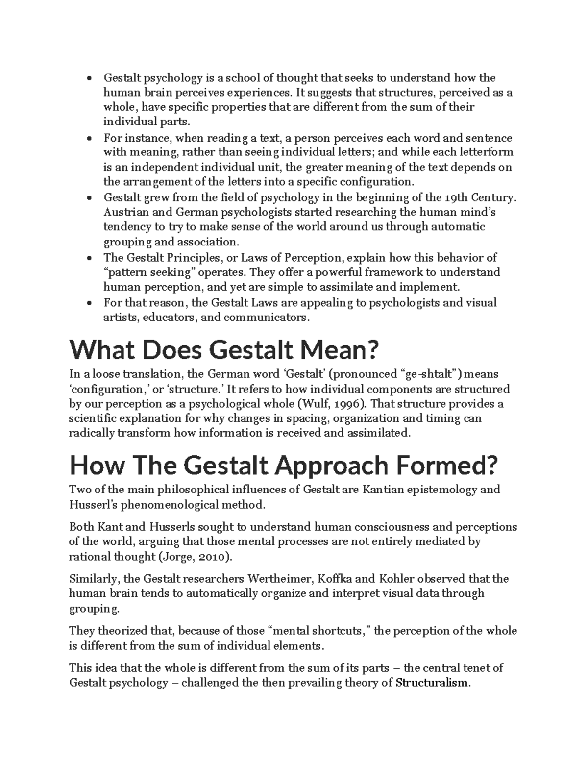 What Is Gestalt Psychology Notes - Gestalt psychology is a school of ...