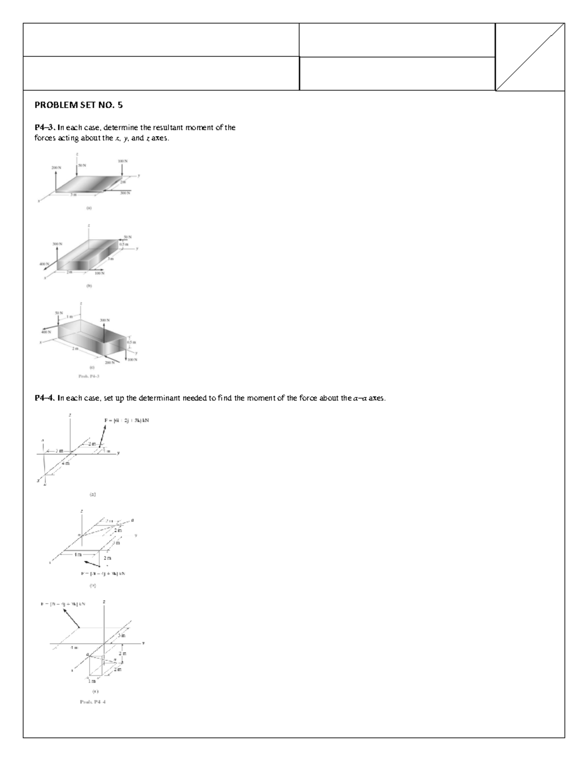 Problem Set No 5 Practice Questions Warning Tt Undefined Function 32 P43 In Each Case