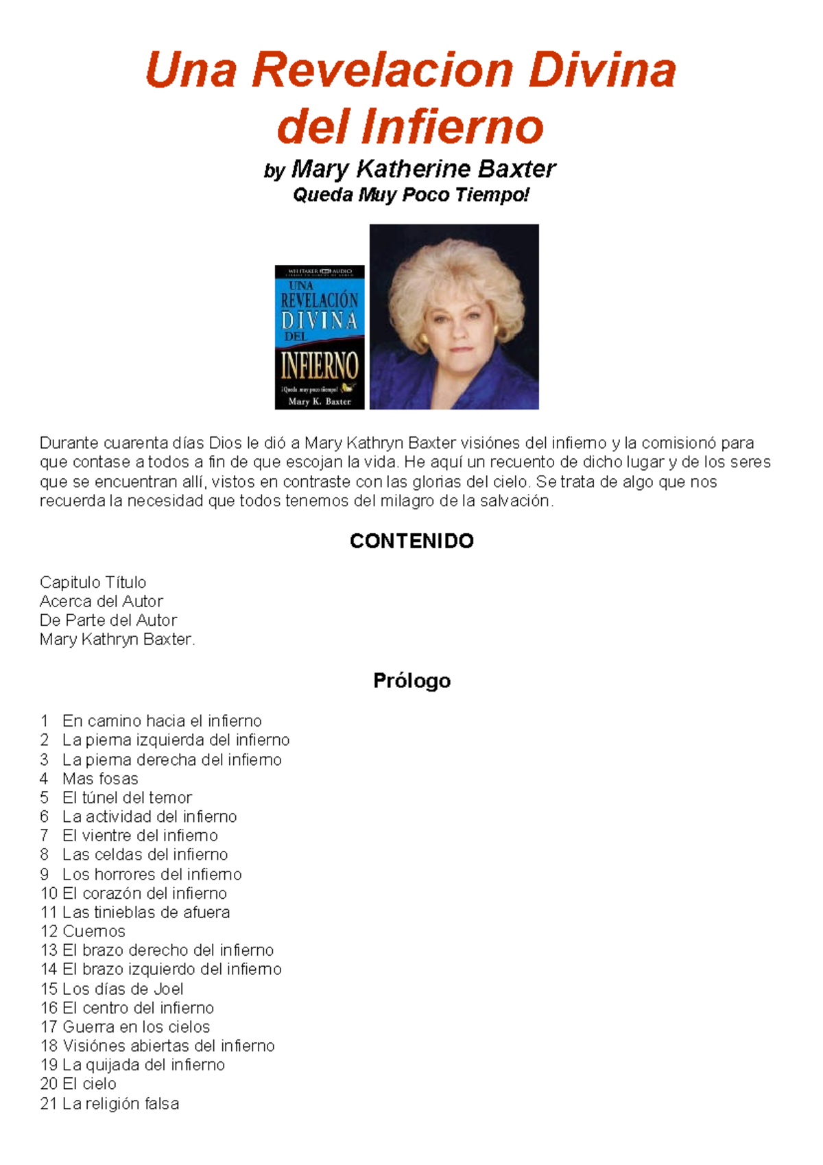 Una revelacion del infierno revised - Una Revelacion Divina del ...