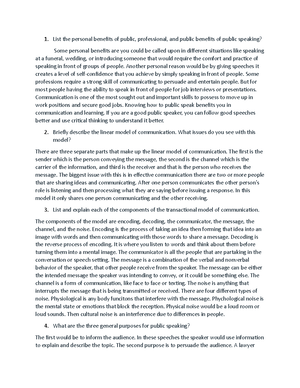 Chapter 9 assignment - What are the four functions of an introduction? Briefly describe each. To ...
