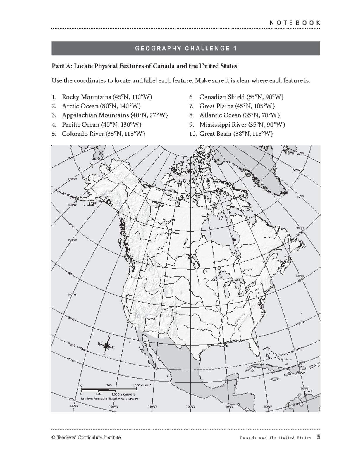 NA mapping lab English - © Teachers’ Curriculum Institute C a n a d a a ...