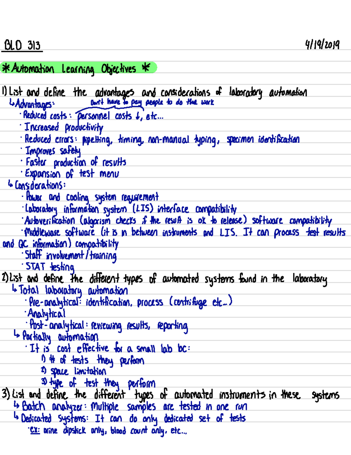 BLD 313 (SS19) 31 - learning objectives - BID 313 411912019 Automation ...