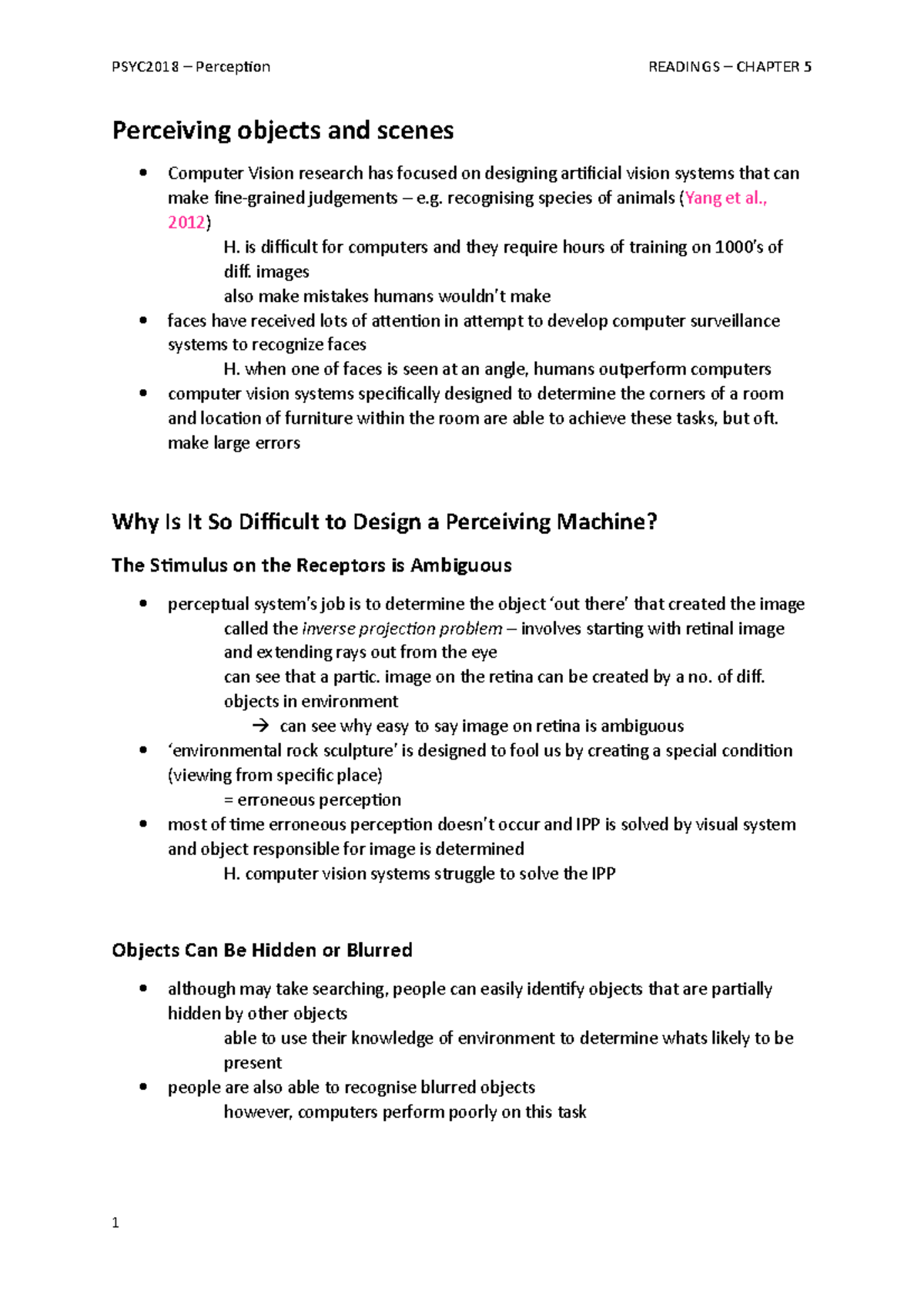 Perceiving Objects And Scenes Chapter 5 Perceiving Objects And Scenes Computer Vision