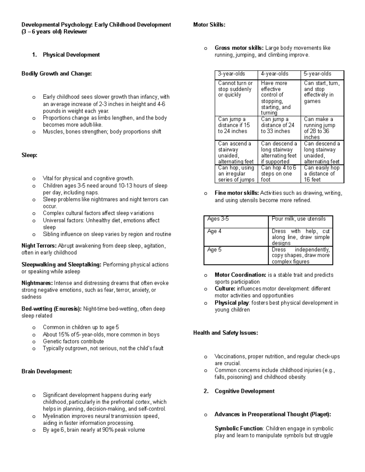 DEV Psych Early Childhood Reviewer - Developmental Psychology: Early ...