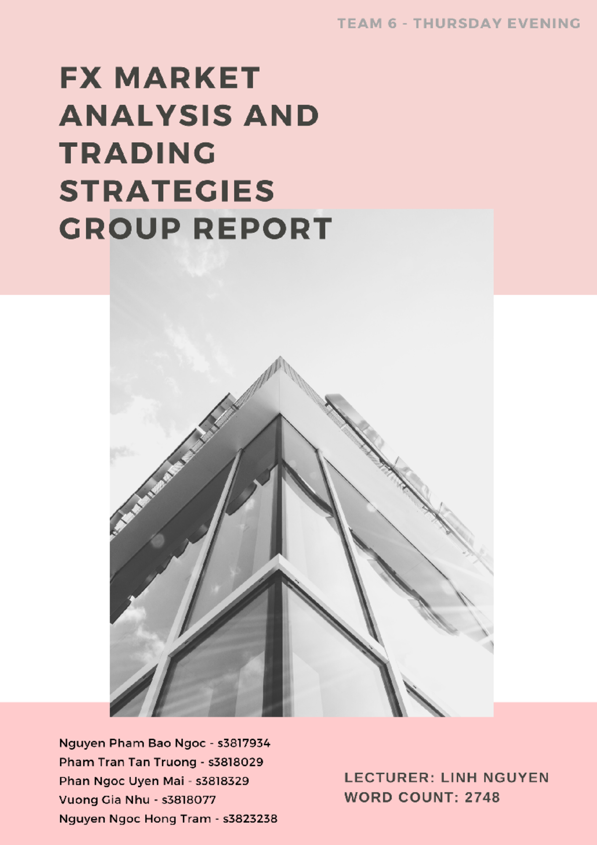 FX market analysis and trading strategies group report - Financial ...