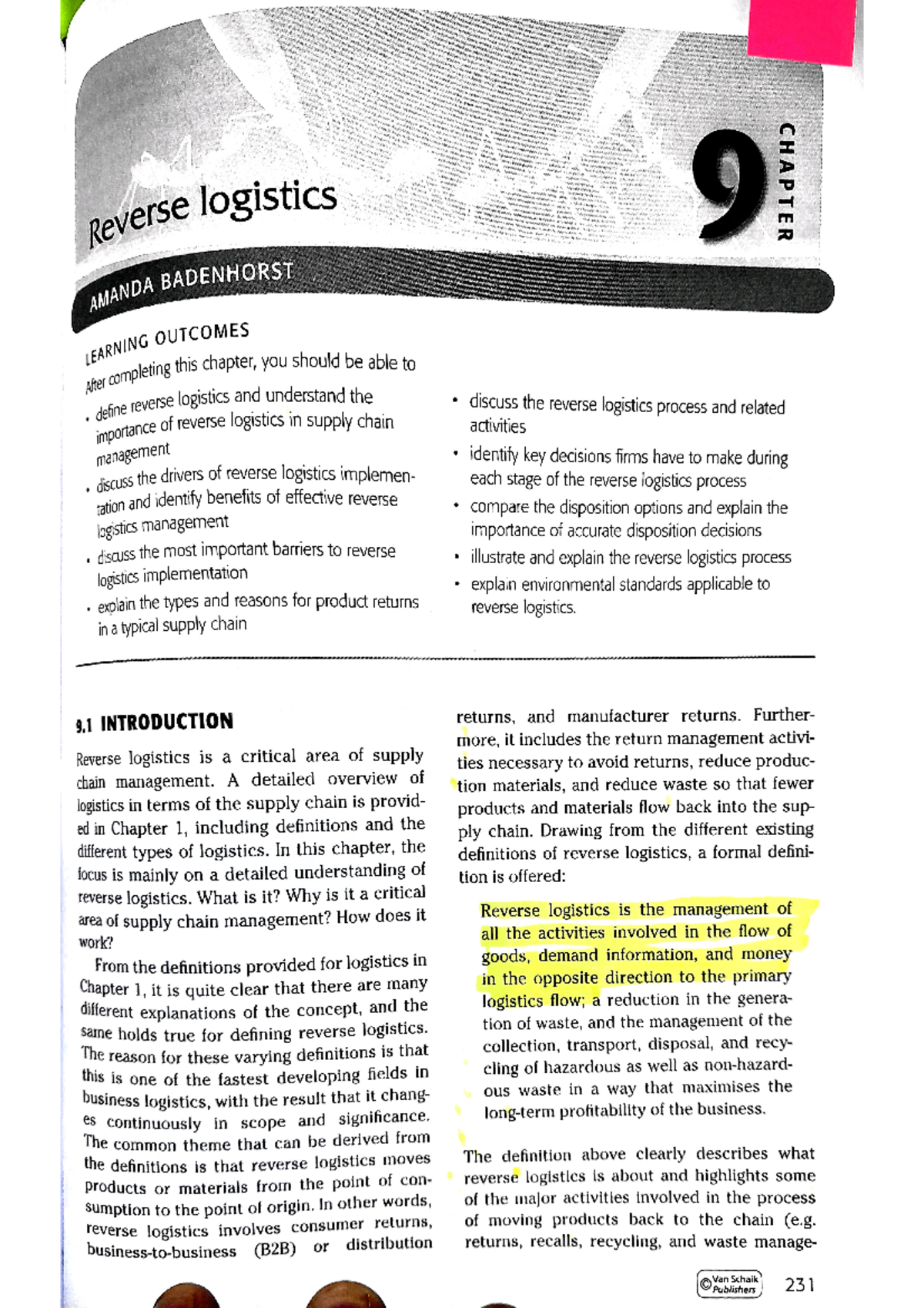 OBS 210 Chapter 9 - OBS 210 - Studocu