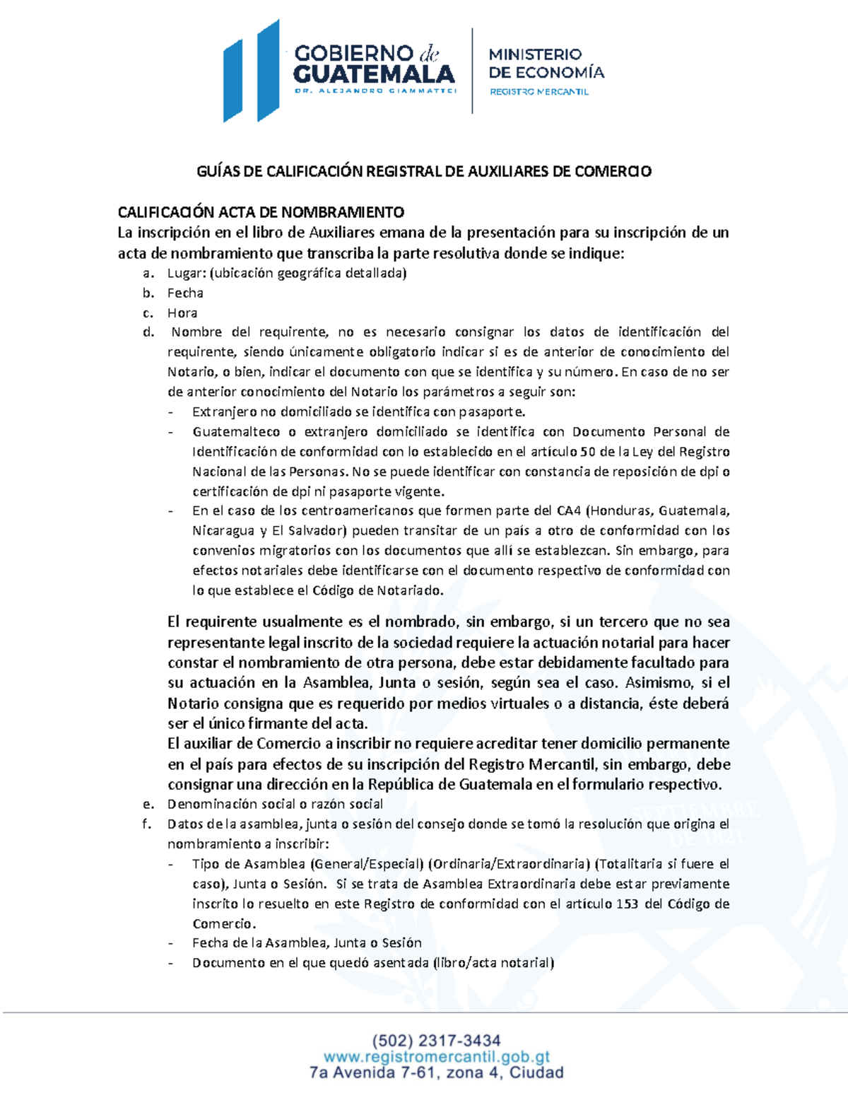 Guia Registral de Auxiliares de Comercio - GUÕAS DE CALIFICACI”N REGISTRAL DE AUXILIARES DE ...