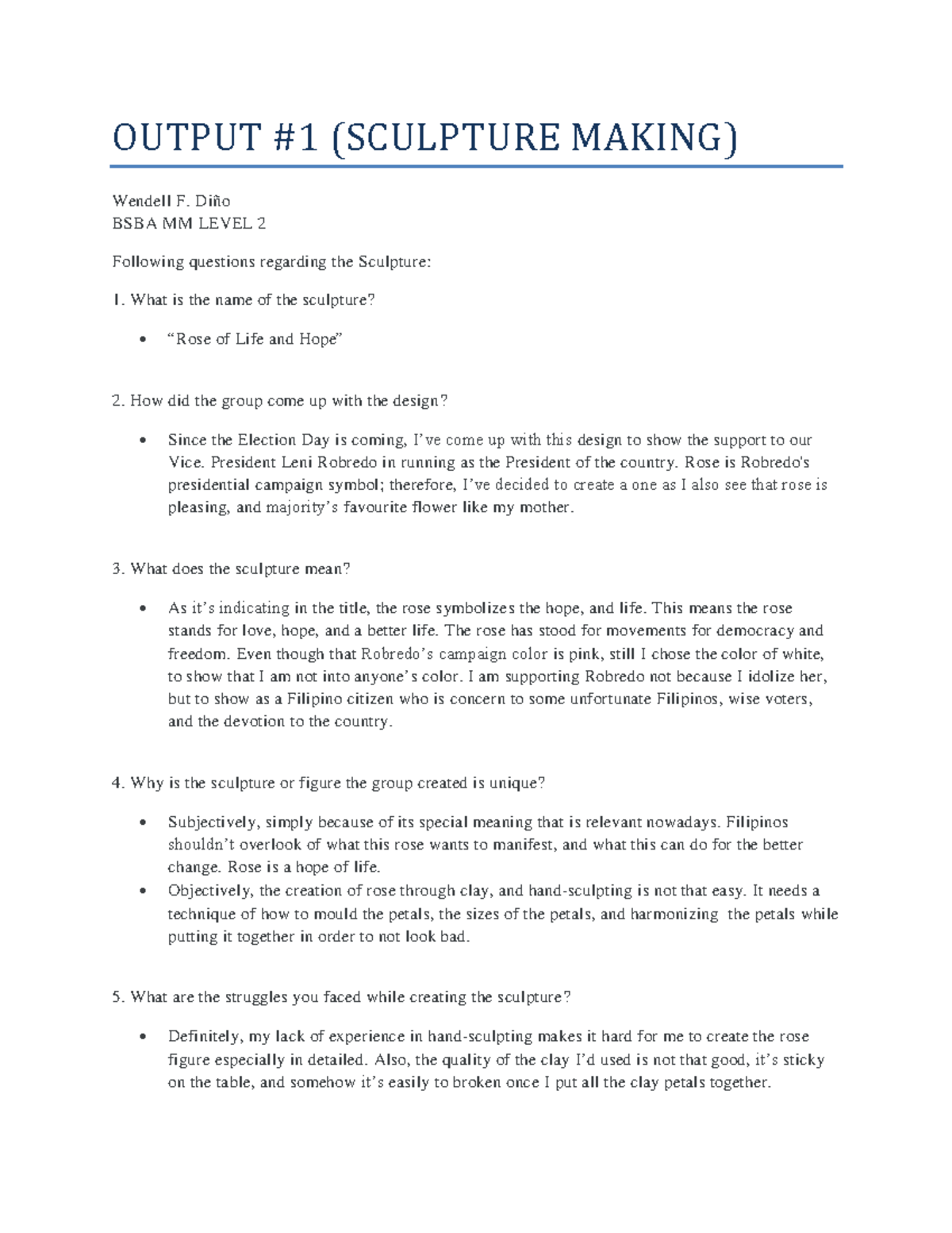 Output 1 HUM1 - Humanities and social science - OUTPUT #1 (SCULPTURE ...