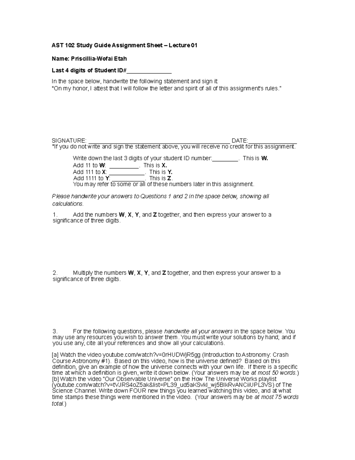 AST102-Spring 2024-Priscillia-Wofai Etah-Study Guides 01+02 - AST 102 ...